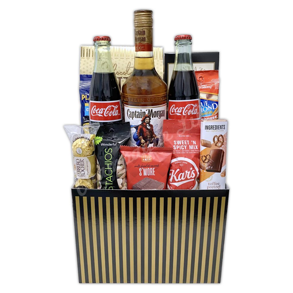Bourbon and Cigar Gift Basket - Champagne Life Gift Baskets