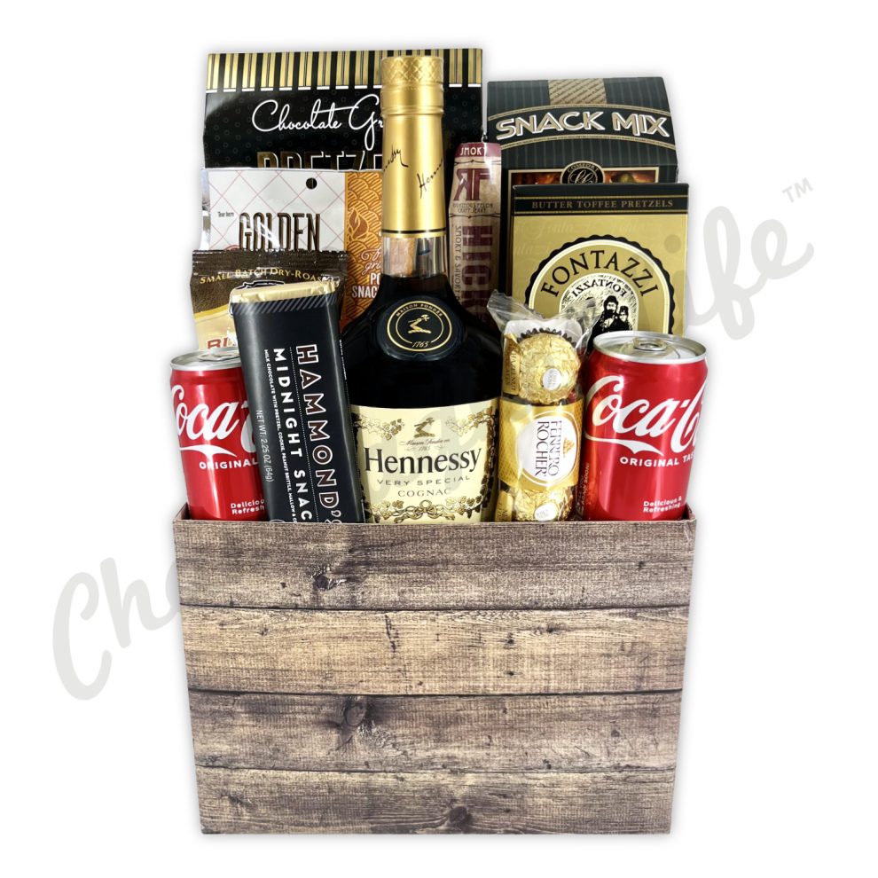 Bourbon and Cigar Gift Basket | Champagne Life Gifts