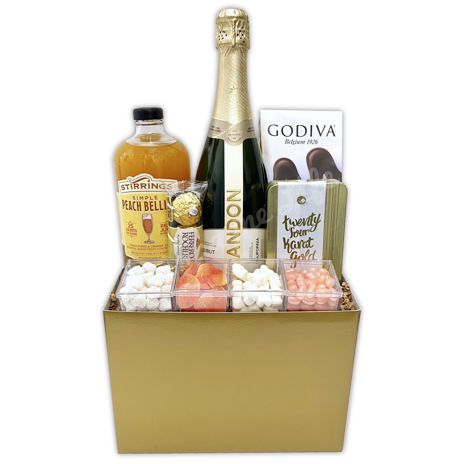 Peach Bellini Gift Basket - Champagne Life Gift Baskets