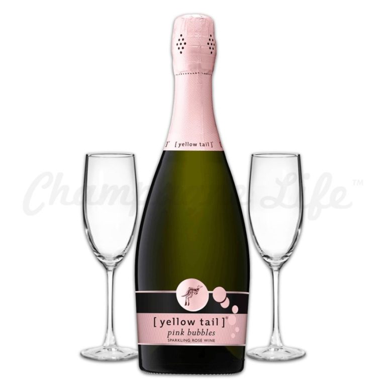 Yellowtail Pink Bubbles Toast Set | Champagne Life Gifts